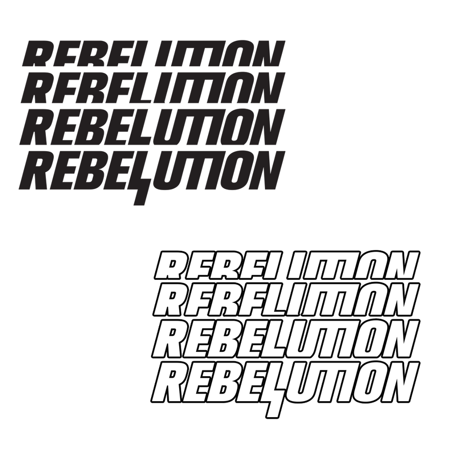 Repeated Logo Vinyl 3.5" Decal – The Rebelution Store